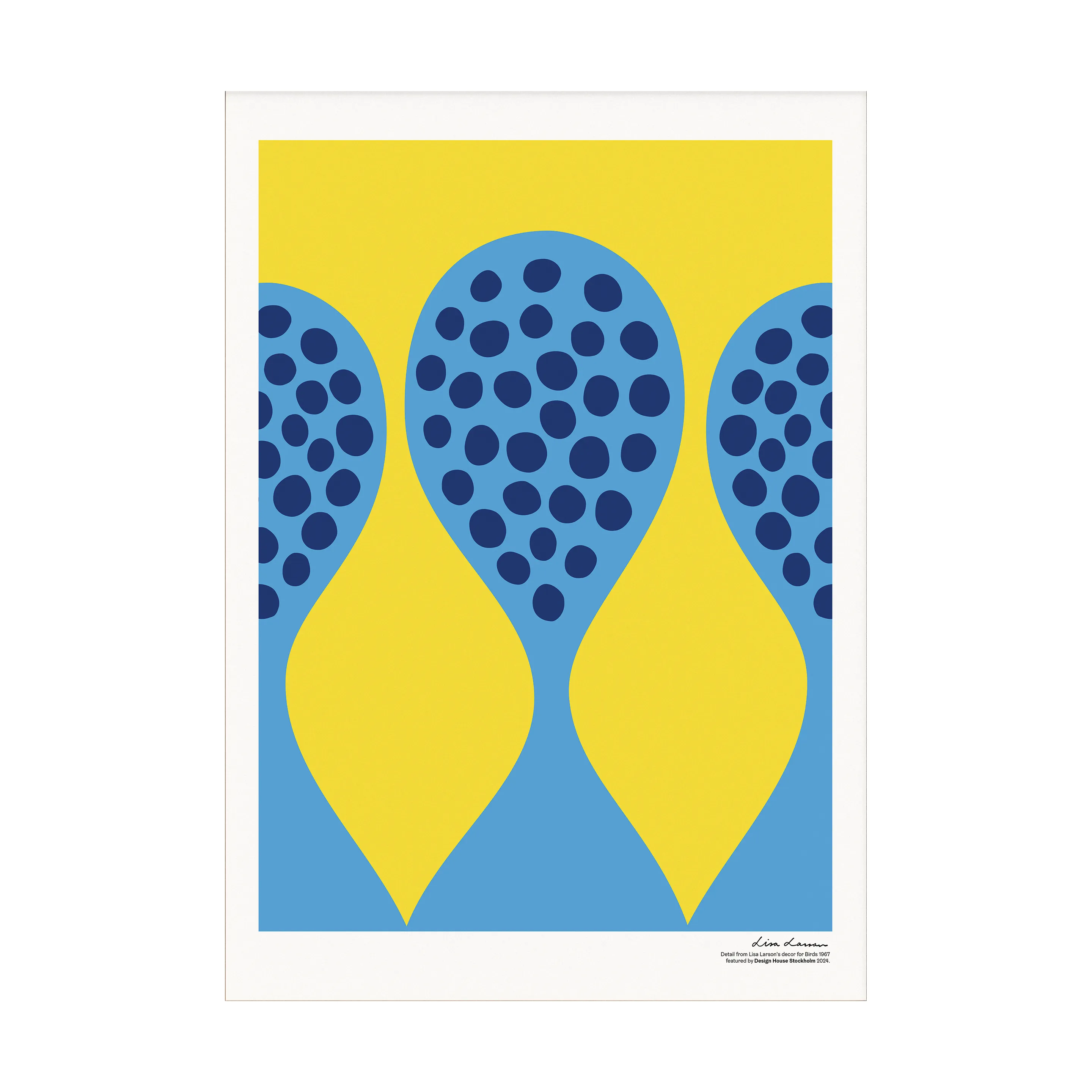 Birds 1967 poster 50x70 cm van Design House Stockholm - NordicNest.nl