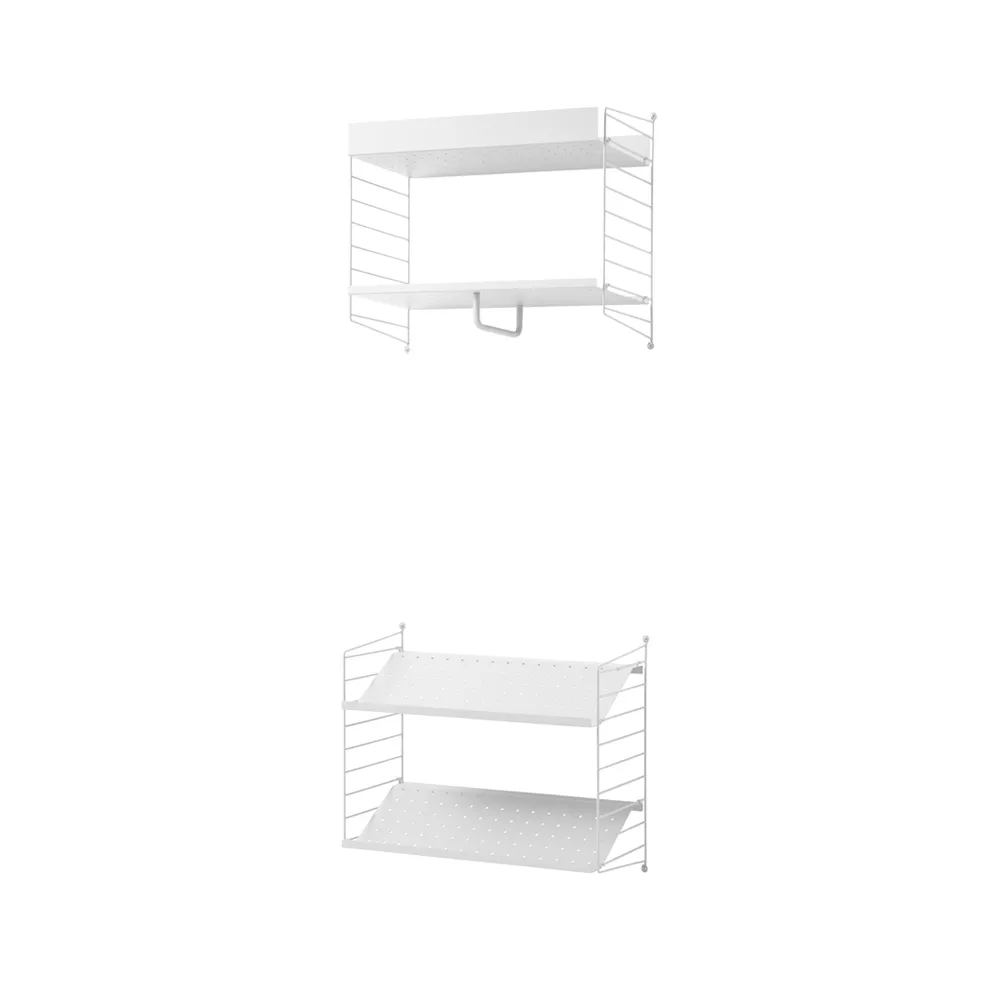Stringhylla hall vit - kombination A - String → NordicNest.se