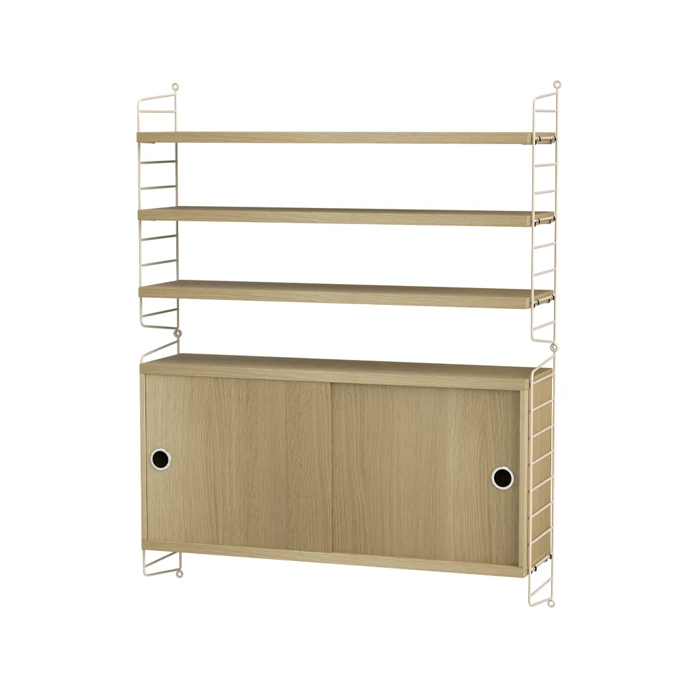 Stringhylla vardagsrum ek & beige - Kombination I - String → NordicNest.se